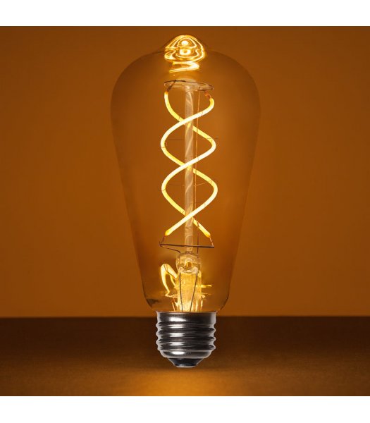 CL76014 E26 S64 Antique Glass 3W LED Edison Stringer Bulb Warm White