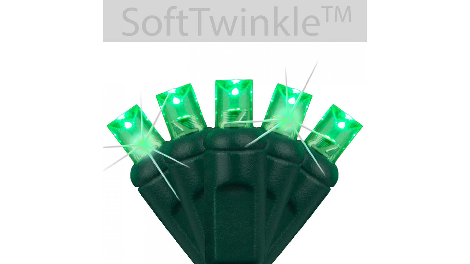 CLP78782 Commercial LED Stringer TWINKLE Green Bulbs 4 Inch Spacing