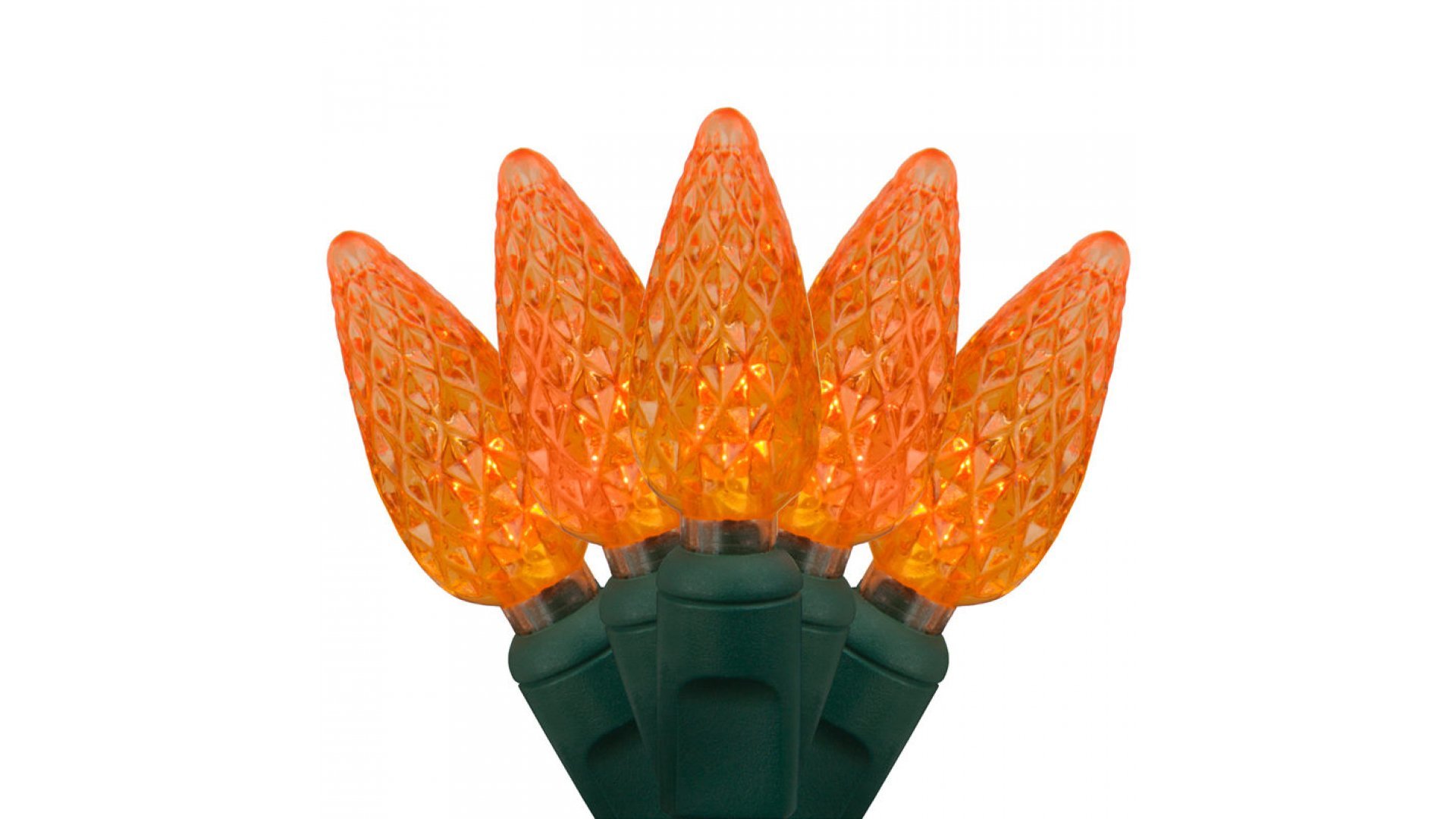 CLP20321 Commercial Grade LED Christmas Lights Green Wire C6 Strawberry ...