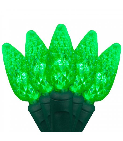 CLP20324 Commercial LED Stringer Green Bulbs 4 inch spacing