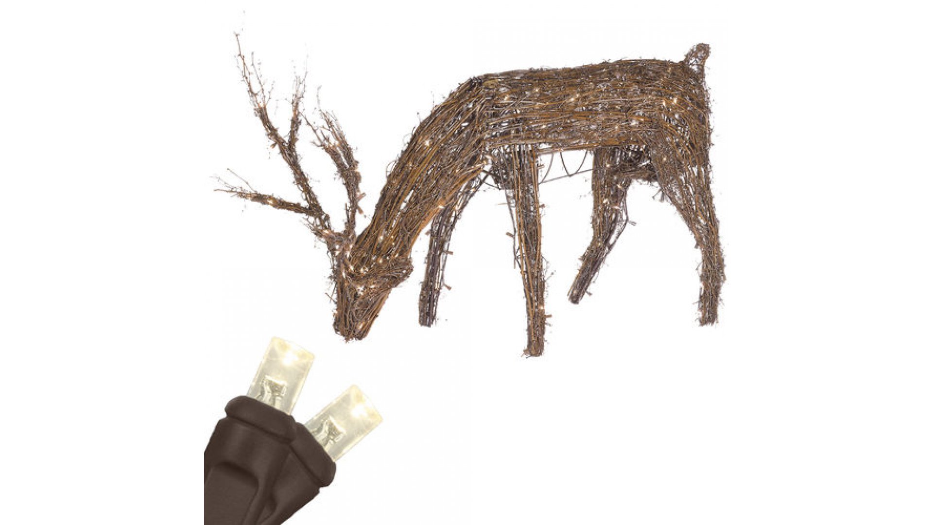 CLU21359 Commercial Grade 48' Grapevine Reindeer with Head Down, 200 ...