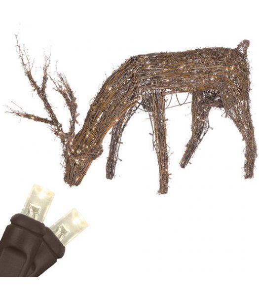 CLU21359 Commercial Grade 48' Grapevine Reindeer with Head Down, 200 ...